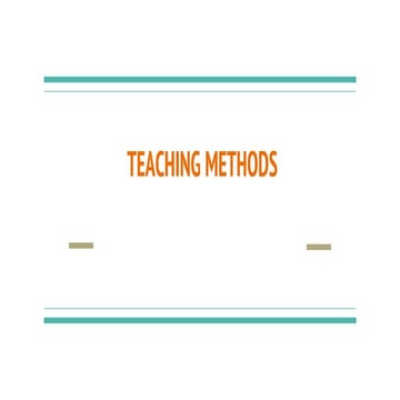 TEACHING METHODS different Teaching method | PPT