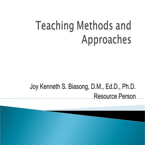 Teaching Methods and Approaches | PPT