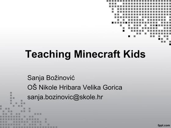 Minecraft Education Presentation in a few words | PPT