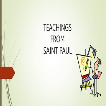 Teaching of Saint Paul | PPTX