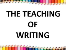 Teaching writing techniques | PPT