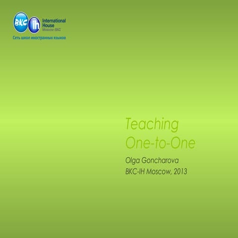 Teaching one to-one | PPT