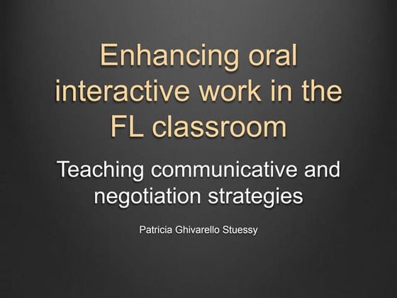 Exploring Learners’ Referential Communication and Strategies | PPT