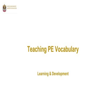 Teaching pe vocabulary | PPTX