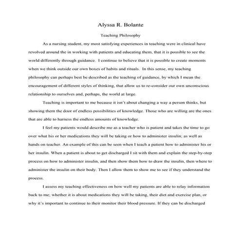 Teaching philosophy | DOC