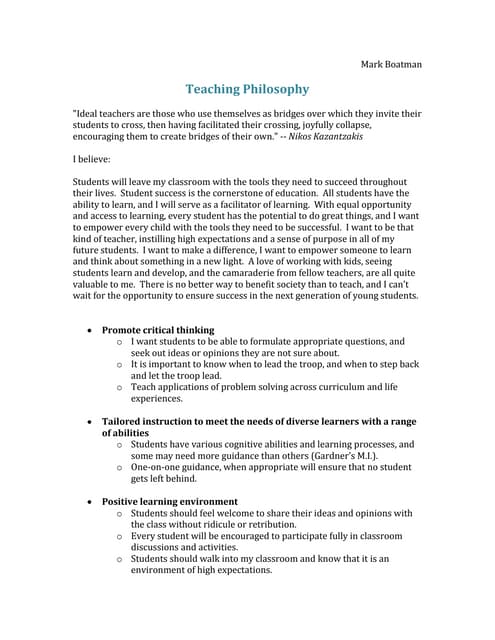My teaching philosophy | PPT