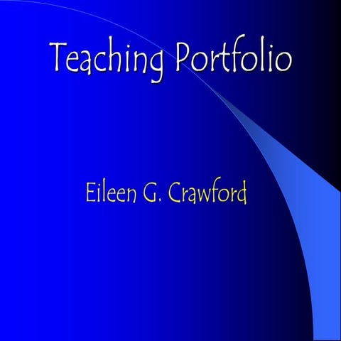Teaching portfolio | PPTX