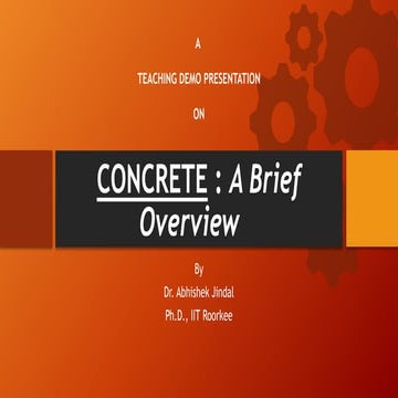 Concrete technology | PPT