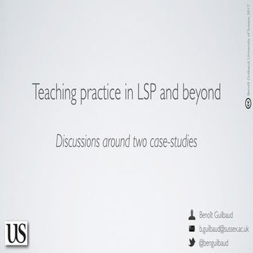 Teaching practice in LSP and beyond | PDF
