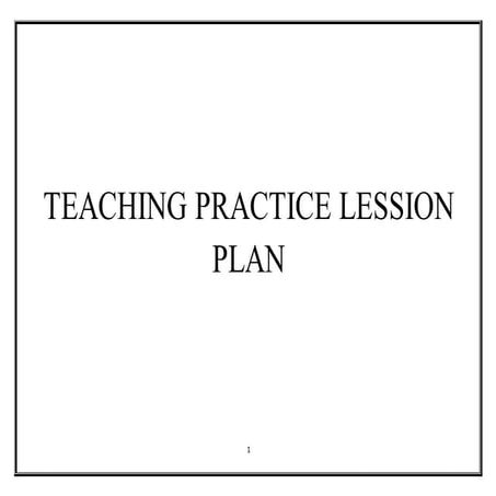 lesson plan | PDF