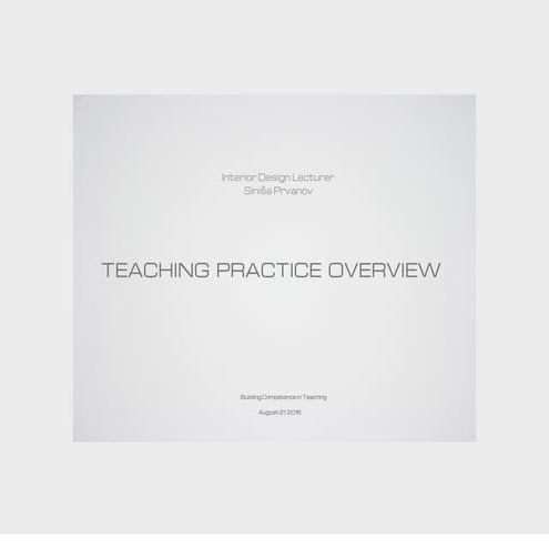 Teaching Practice Overview | PDF
