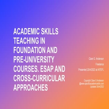Teaching preuniversity and foundation students using the ESAP approach Iatefl presentation 2023.pptx