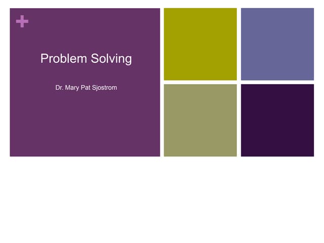 Polya's Problem-Solving Strategy | PPTX