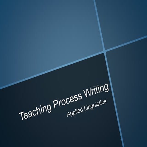 Teaching process writing | PPT