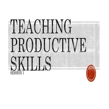 TEACHING PRODUCTIVE SKILLS 1.pptx | Education