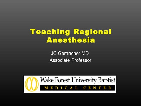 When Regional Anesthesia Improves Surgical Efficiency | PDF