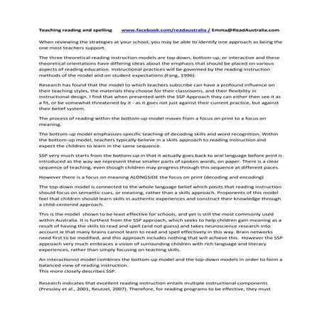Teaching reading and spelling in your school | PDF