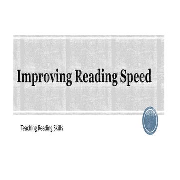 Speed reading | PPTX