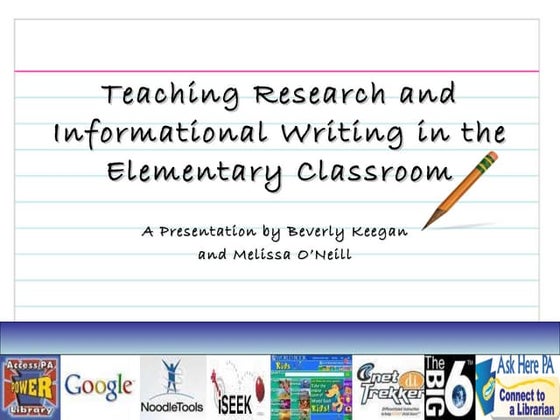 Introducing Research Writing to 3rd Graders, a K-5 Common Core Lesson ...
