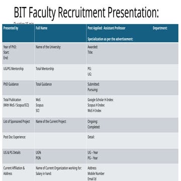 Teaching & Research Presentation for Faculty Recruitment 2025.pptx
