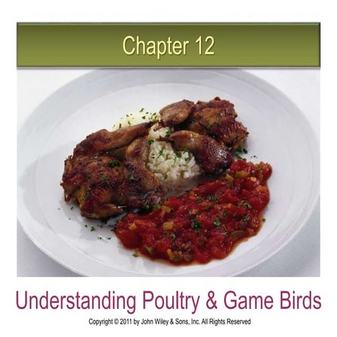 Teaching schedule 13 (Poultry meats, Classification and identification ...