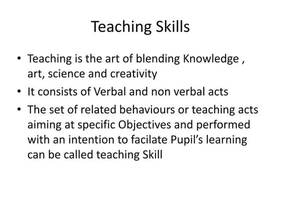 Teaching skills | PPTX
