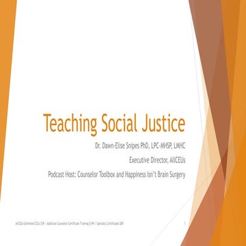 Teaching social justice | PPTX