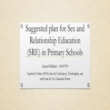 Teaching Sex and Relationship Education | PPTX