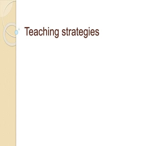 Teaching strategies - Pedagogy | PPTX