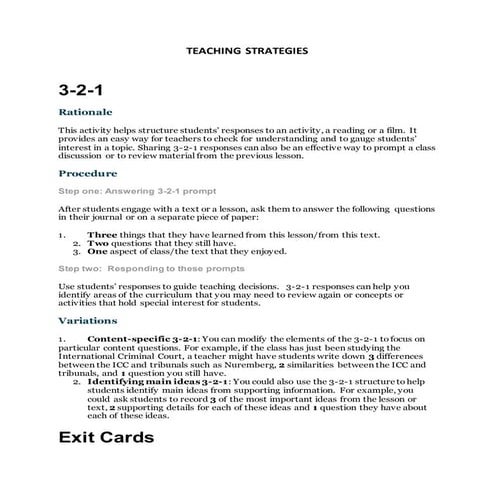Teaching strats | PDF