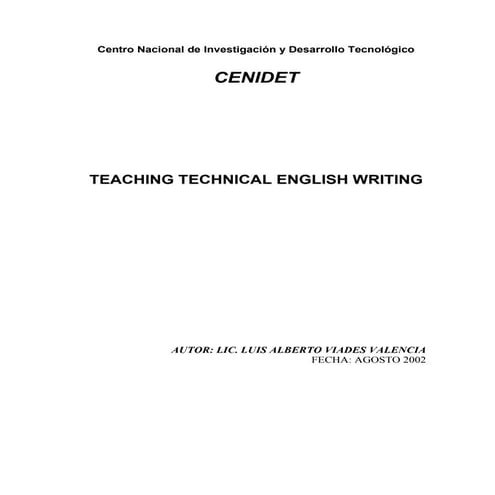 Teaching technical english_writing | PDF