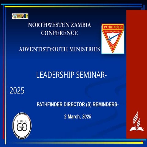 TEACHING THE PATHFINDER CURRICULUM- JIMMY MWAANGWA Chingola and ...