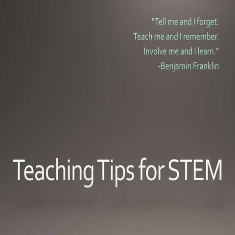 Teaching tips for STEM | PPT