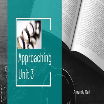 Teaching Unit 3 - Spanish literature | PPT