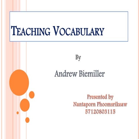 Teaching vocabulary | PPT