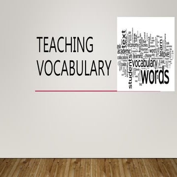 Teaching vocabulary | PPT