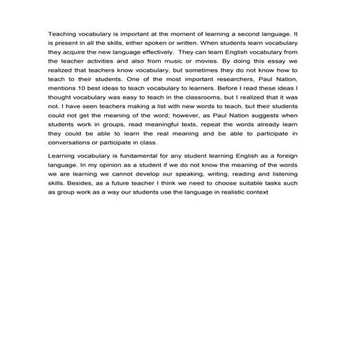 Teaching vocabulary | PDF