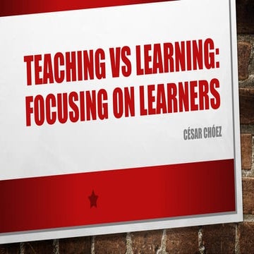 Teaching vs learning | PPT