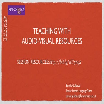 Teaching with audio visual resources | PDF | Education