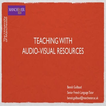Teaching with audio visual resources | PPT