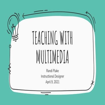 Teaching with Multimedia | PDF
