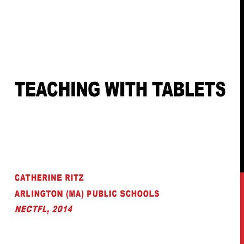 Teaching with tablets presentation 2014 | PDF