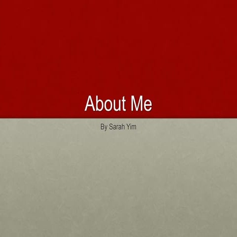 All about me tabatha stowers | PPTX
