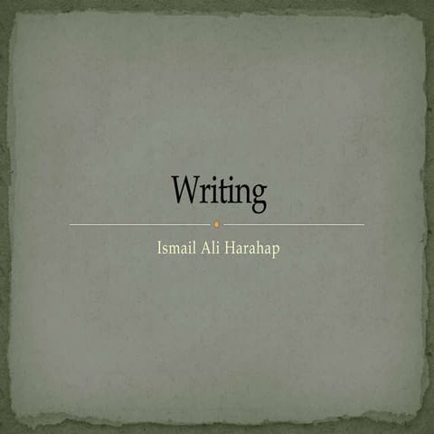 Teaching writing | PPT