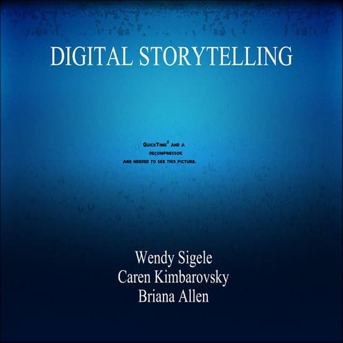 Digital Storytelling Presentation | PPT