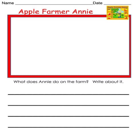 Teachn99 apple+farmer+annie+ writing+paper | PPT
