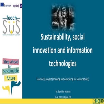 Sustainability, social innovations and information technology | PPT