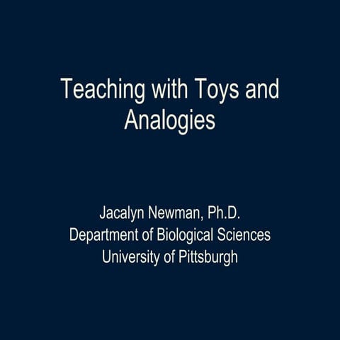 Teaching With Toys and Analogies | PPT