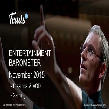 Teads Entertainment Barometer November 2015 (October data) | PDF