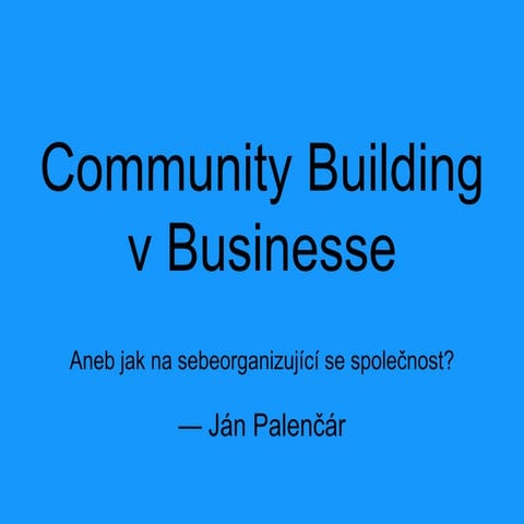 Community Building in Business | PPTX